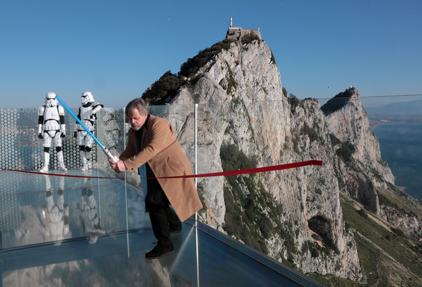 Yes he did! 'Luke Skywalker' Opens New Skywalk at One of the World's ...