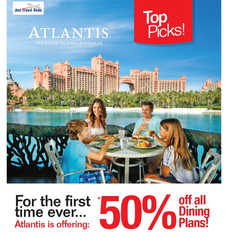 Atlantis Paradise Island, Bahamas 50%off all Dining Plans!