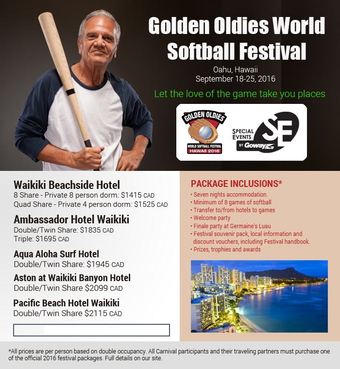 Golden Oldies World Softball Festival Oahu, Hawaii