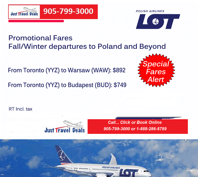 Special Fares Alert LOT - Polish Airlines Cheap Tickets